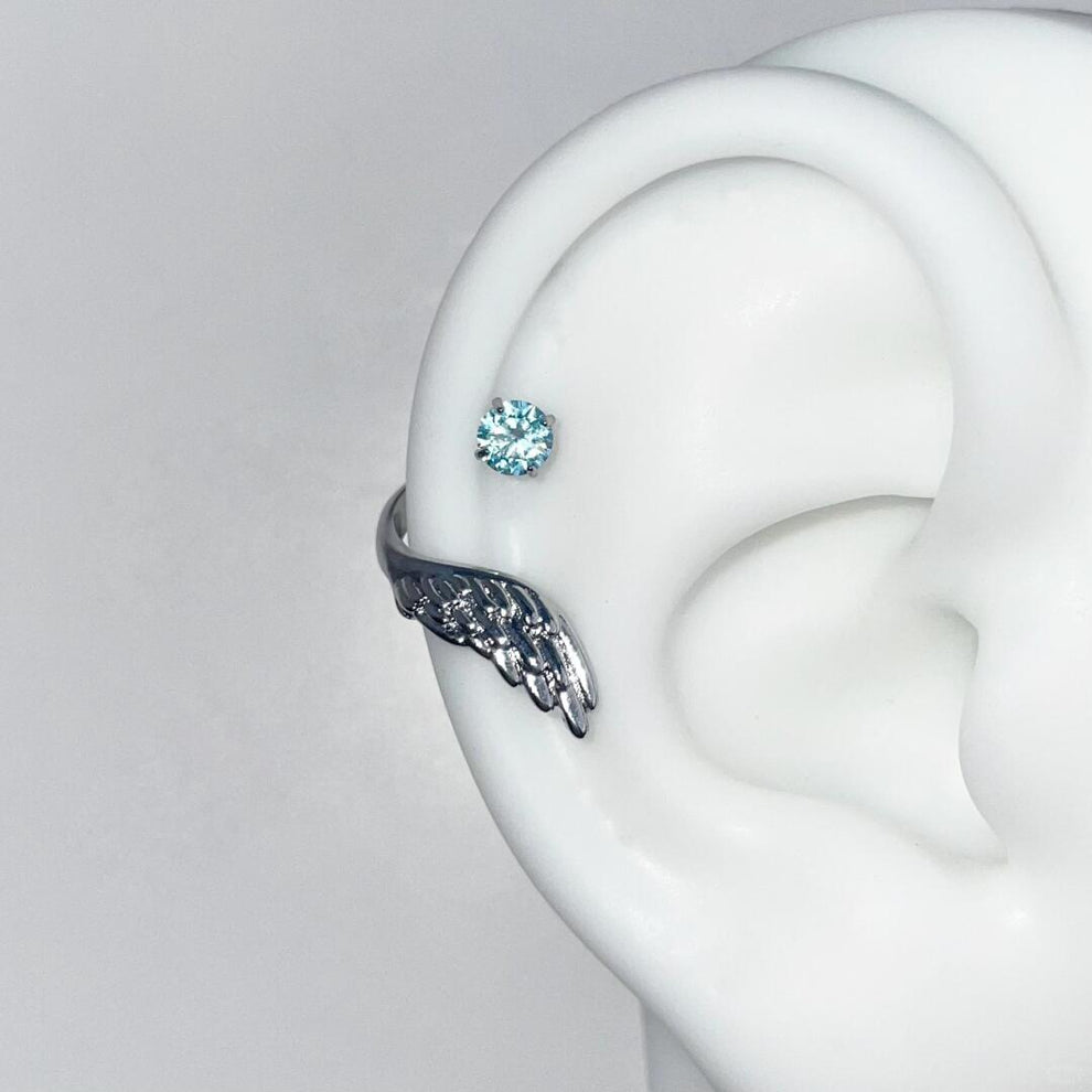 Turquoise Halo wings Helix Earrings – Rera