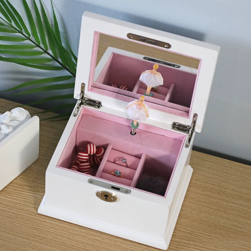 White Ballerina Musical Jewelry Box – Rera