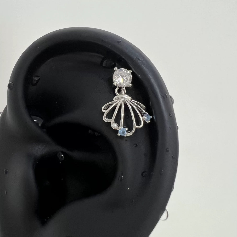 Sea Shell Charm Helix Stud – Rera
